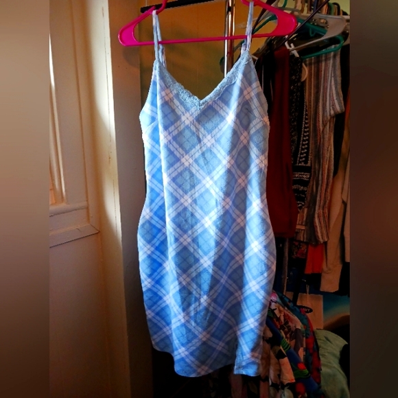 Almost Famous | Dresses | Bogo 5blue Plaid Mini Dress | Poshmark